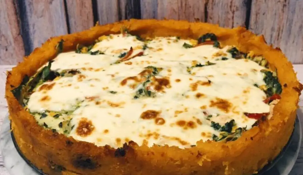 Tarta de pollo y verduras ¡Sano, rico y delicioso!