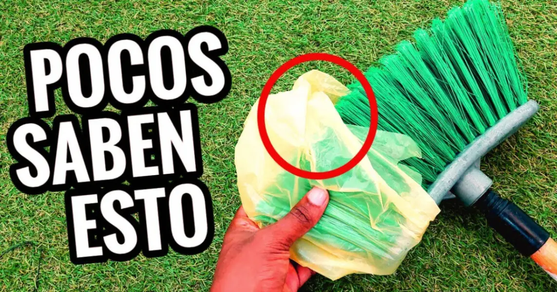 El truco de la bolsa en la escoba para barrer mejor