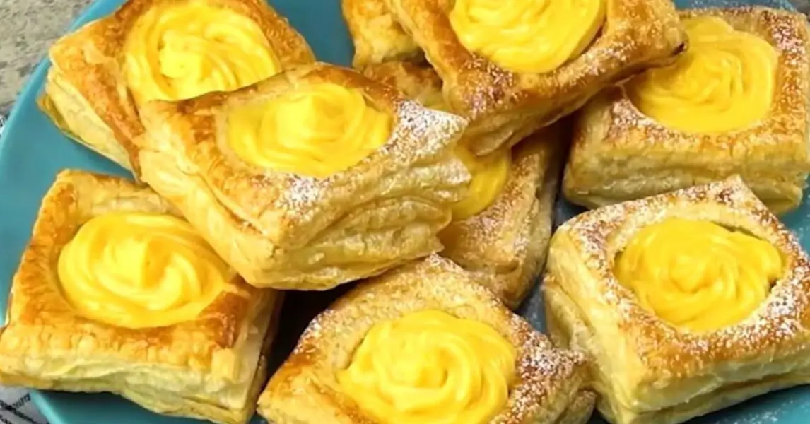 Facturas de hojaldre con crema pastelera ¡Sencillas de preparar y muy ...