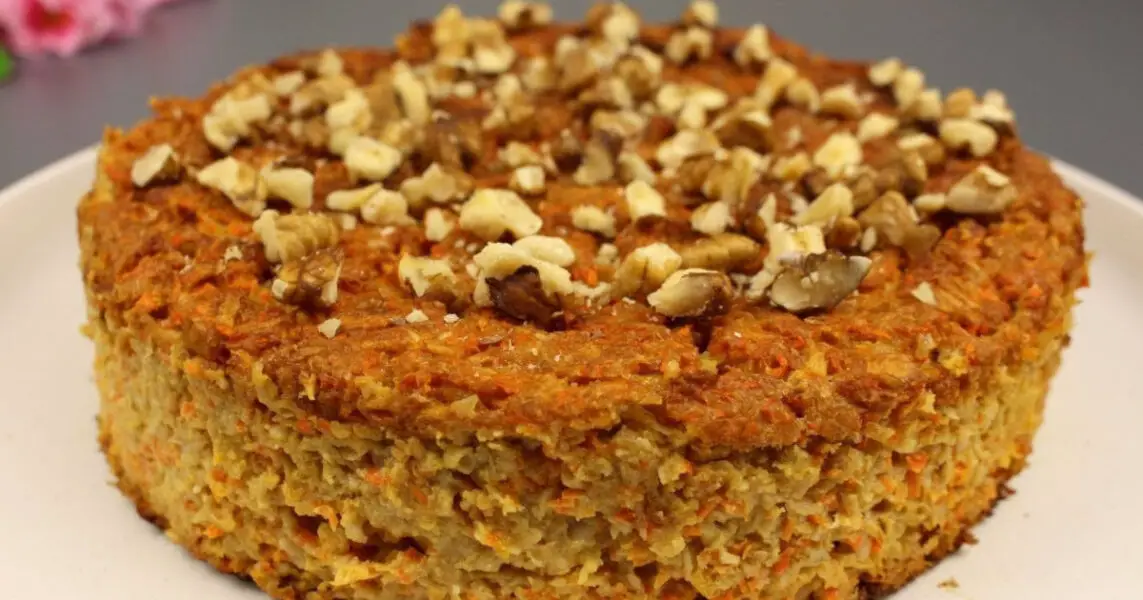 Riquísima torta de avena y zanahorias ¡No lleva azúcar!