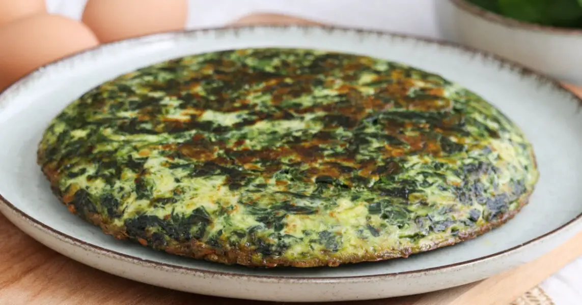 Deliciosa receta de tortilla de espinaca y queso
