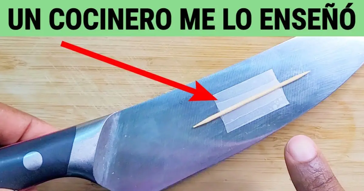 ¿Por qué deberías colocar un palillo a tu cuchillo?