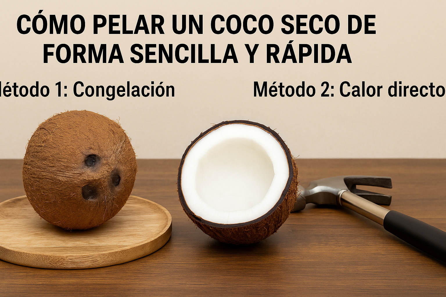 Técnica para pelar el coco seco sin esfuerzo! ¡Tu vida cambiará cuando ...